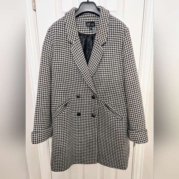 Zara | Jackets & Coats | Zara Houndstooth Overcoat | Poshmark